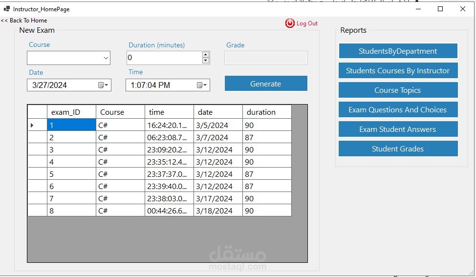 Examination System (ITI) | مستقل