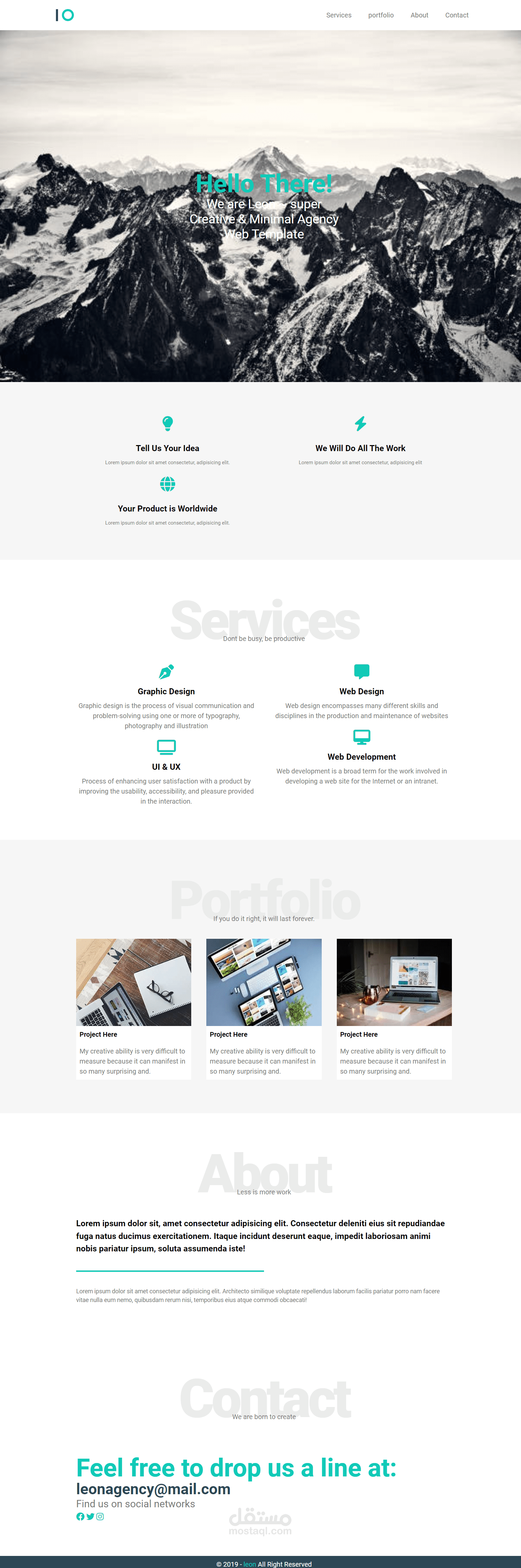 Landing Page for software outsourcing | مستقل