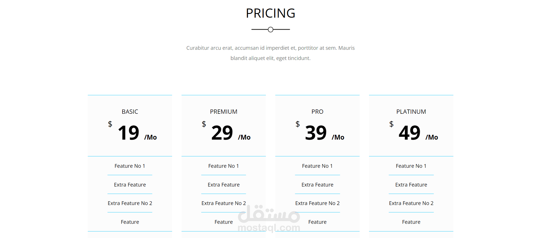 Template Using Htmlcss مستقل