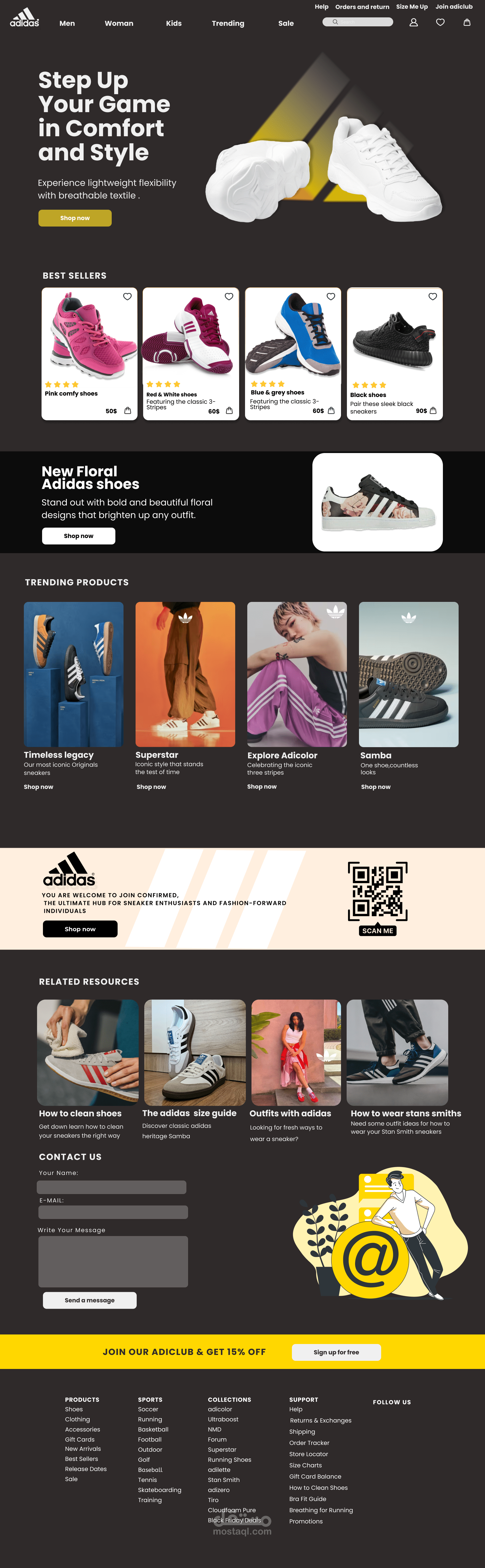 Adidas Landing page | مستقل