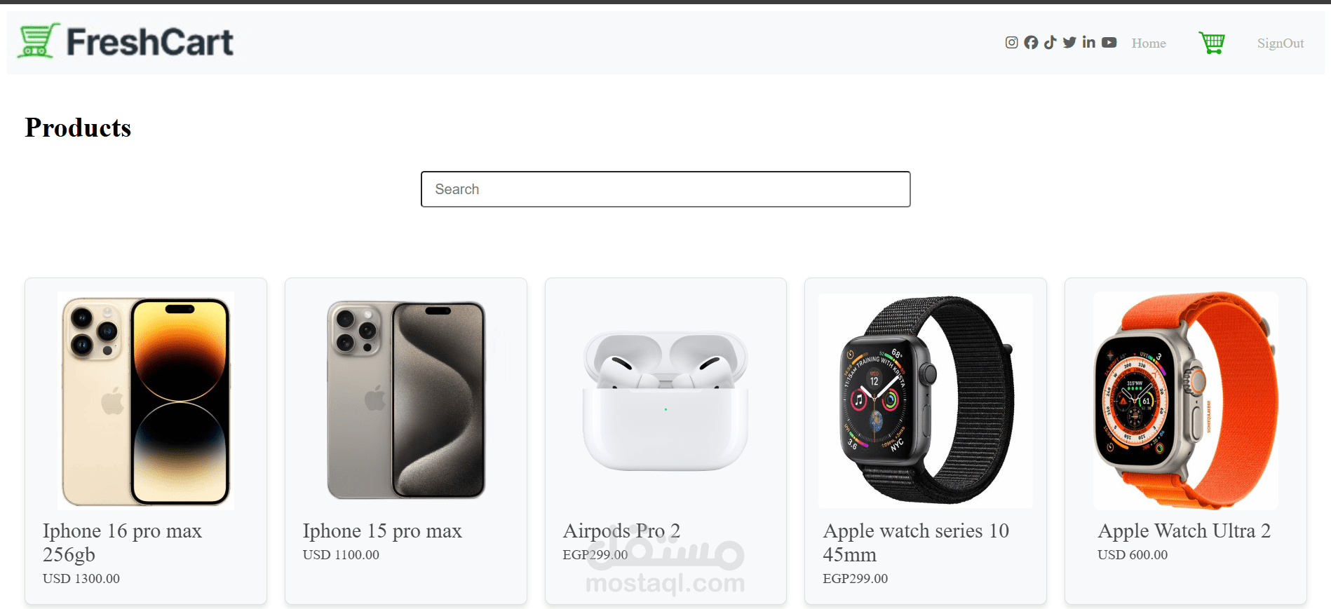 FreshCart | مستقل