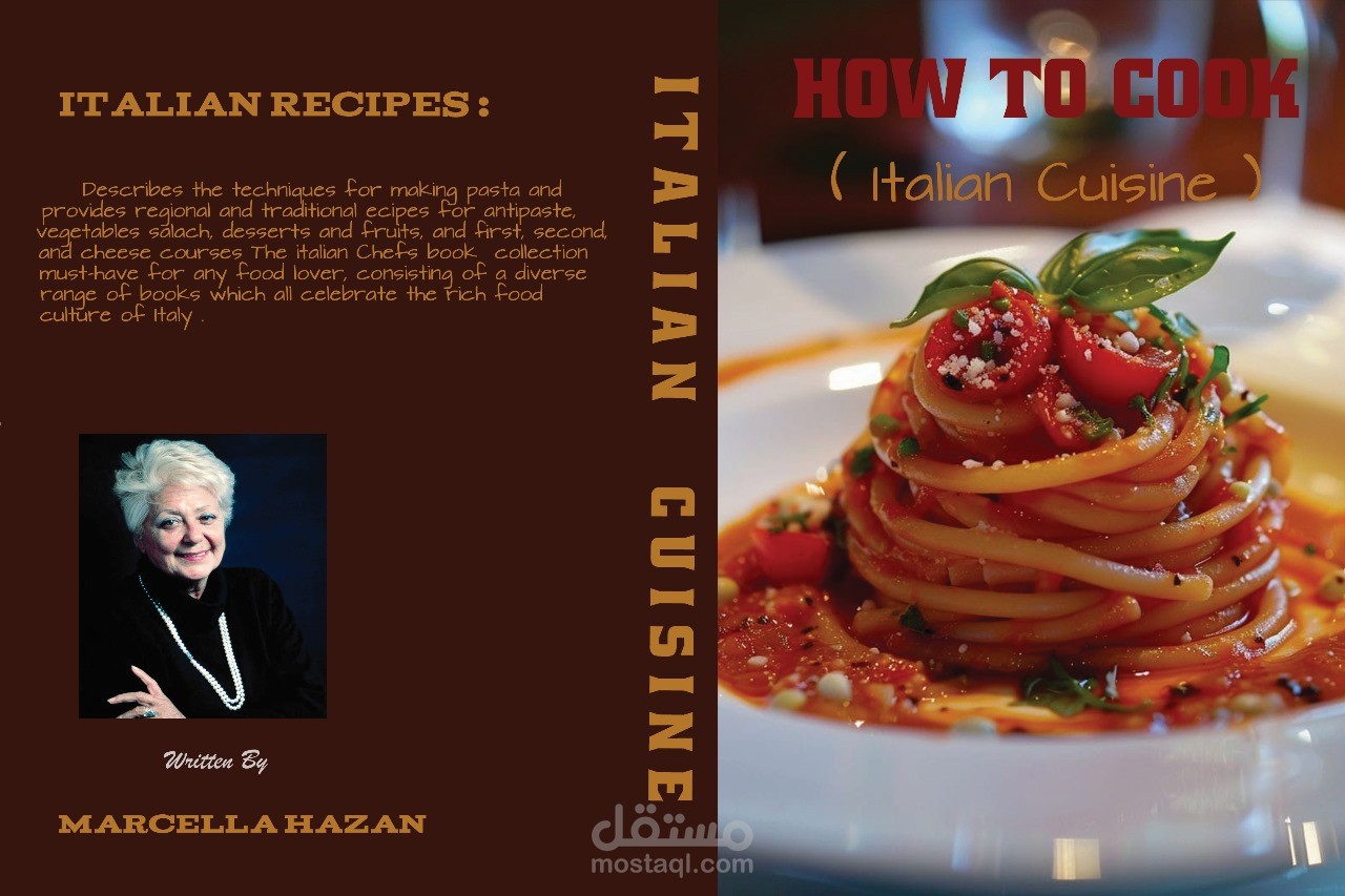 "How to Cook – Italian Cuisine" | Book Cover Design | مستقل