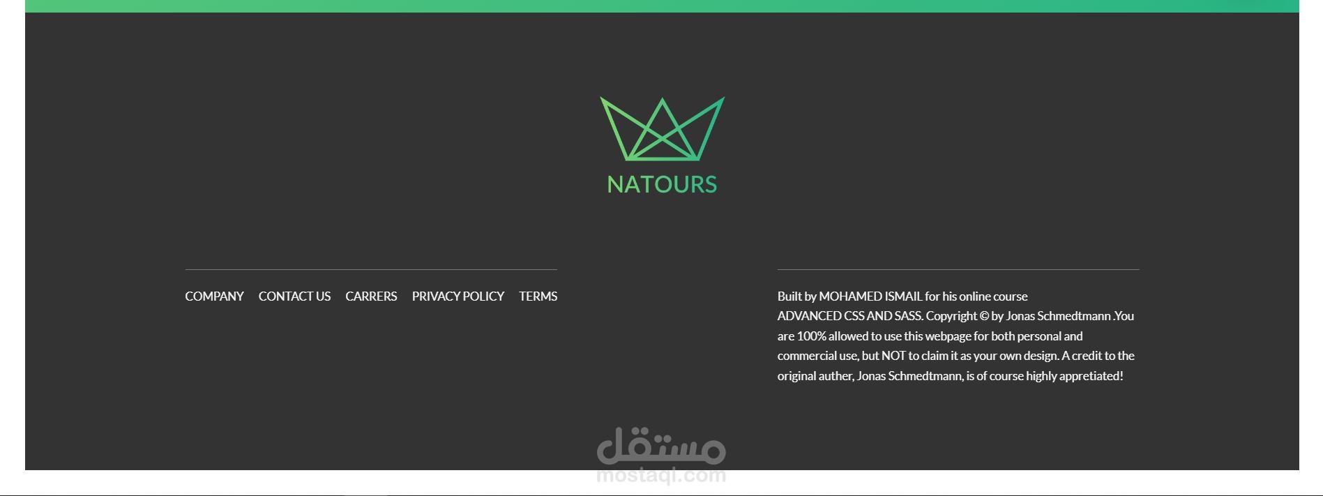 Natours Website - موقع لشركة سياحية خاصة بالرحلات في الهواء الطلق | مستقل