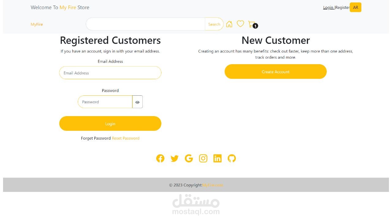 Mern Stack E Commerce Web Site مستقل