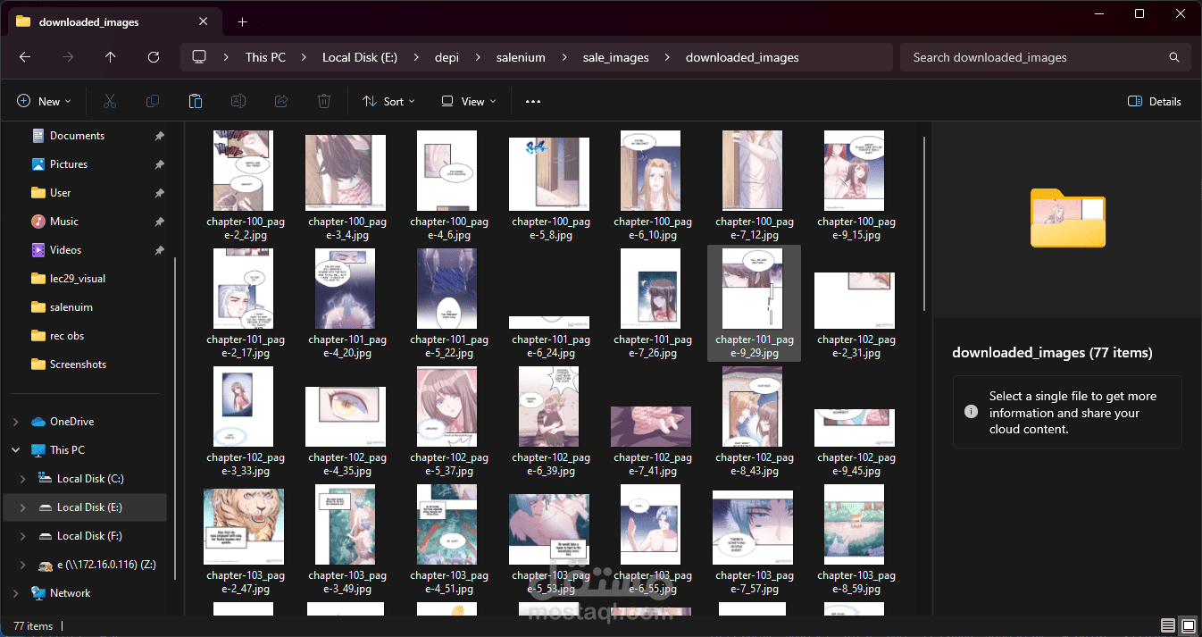 Web Scraping Images By Python Selenium مستقل