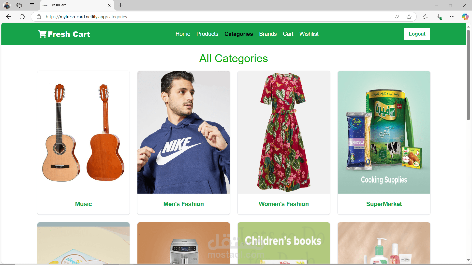 Fresh Cart-E-commerce | مستقل