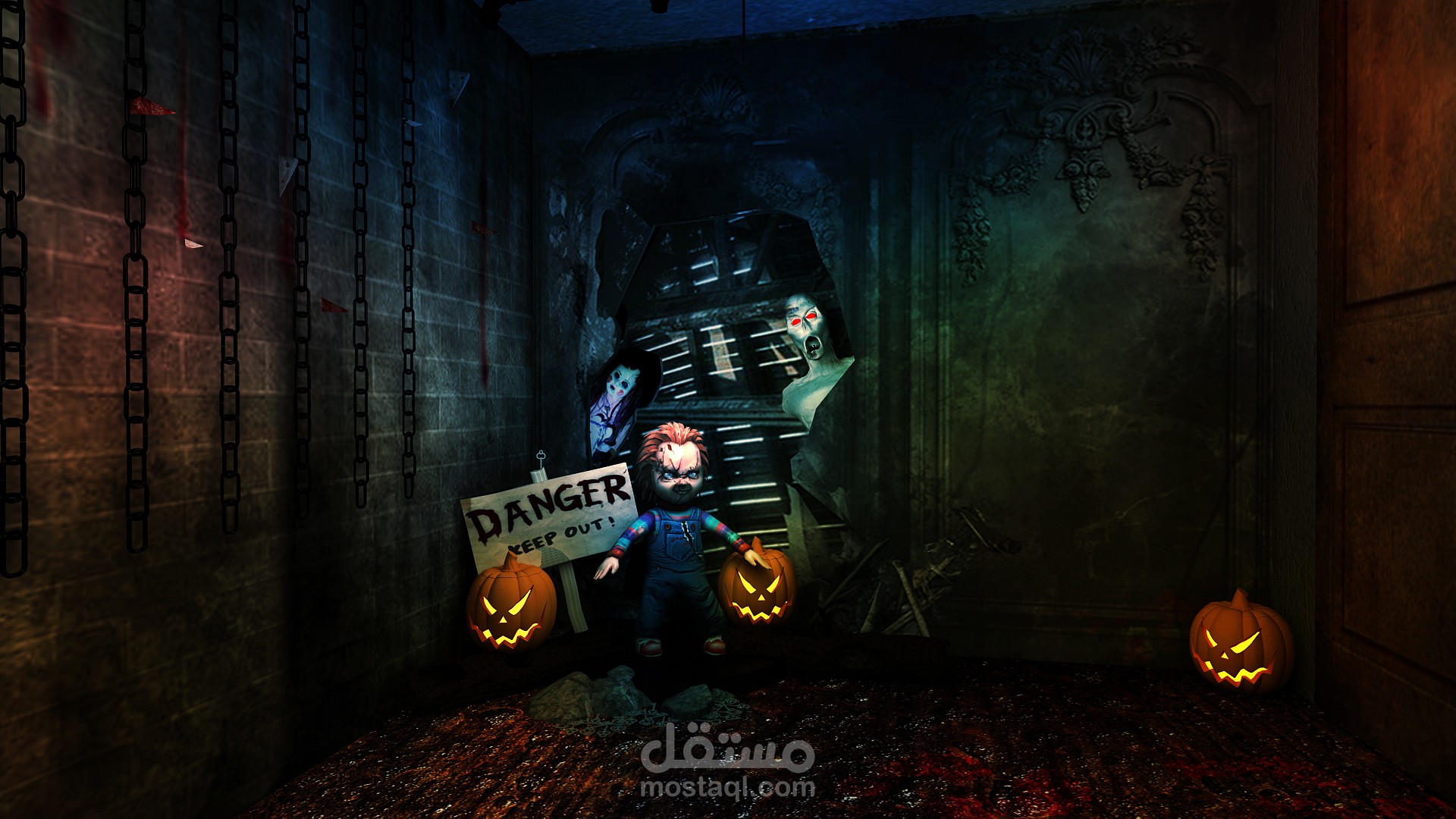 Design Proposal for Halloween maze in motiongate | مستقل