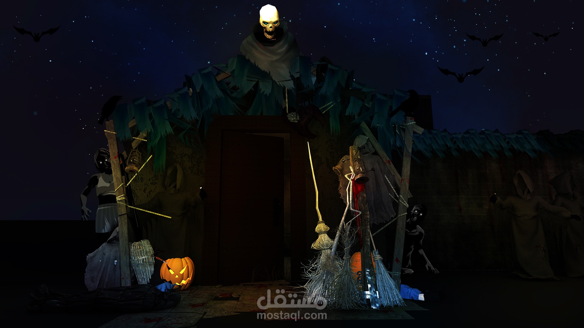 Design Proposal for Halloween maze in motiongate | مستقل