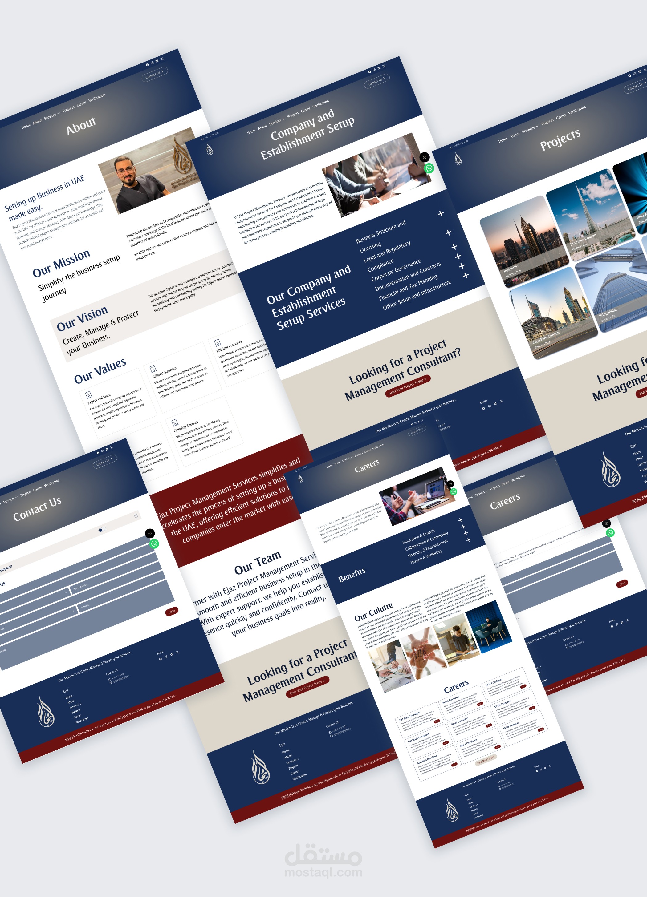 Ejaz Website & Dashboard | مستقل