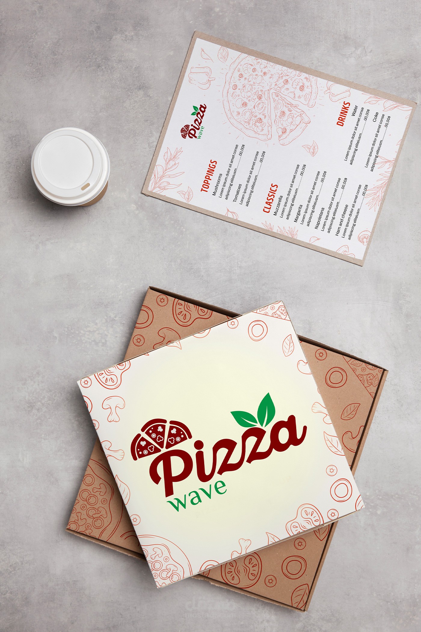 Pizza Wave logo design | مستقل