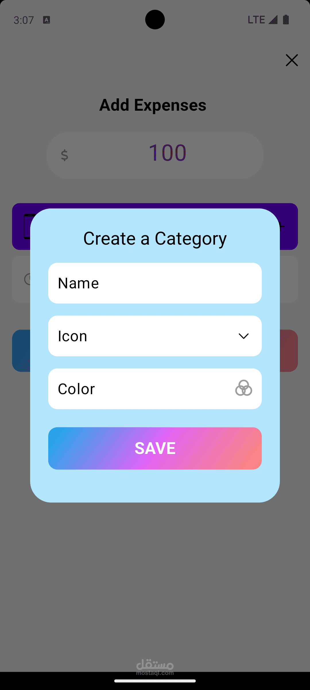 Personal Expenses Tracker App | مستقل