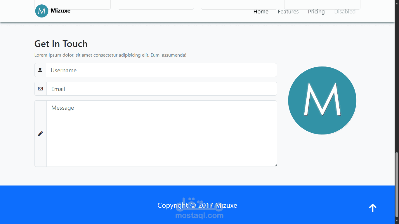 Mizuxe Website | مستقل