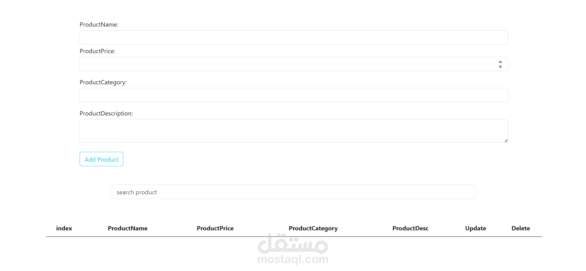 Crud Project | مستقل