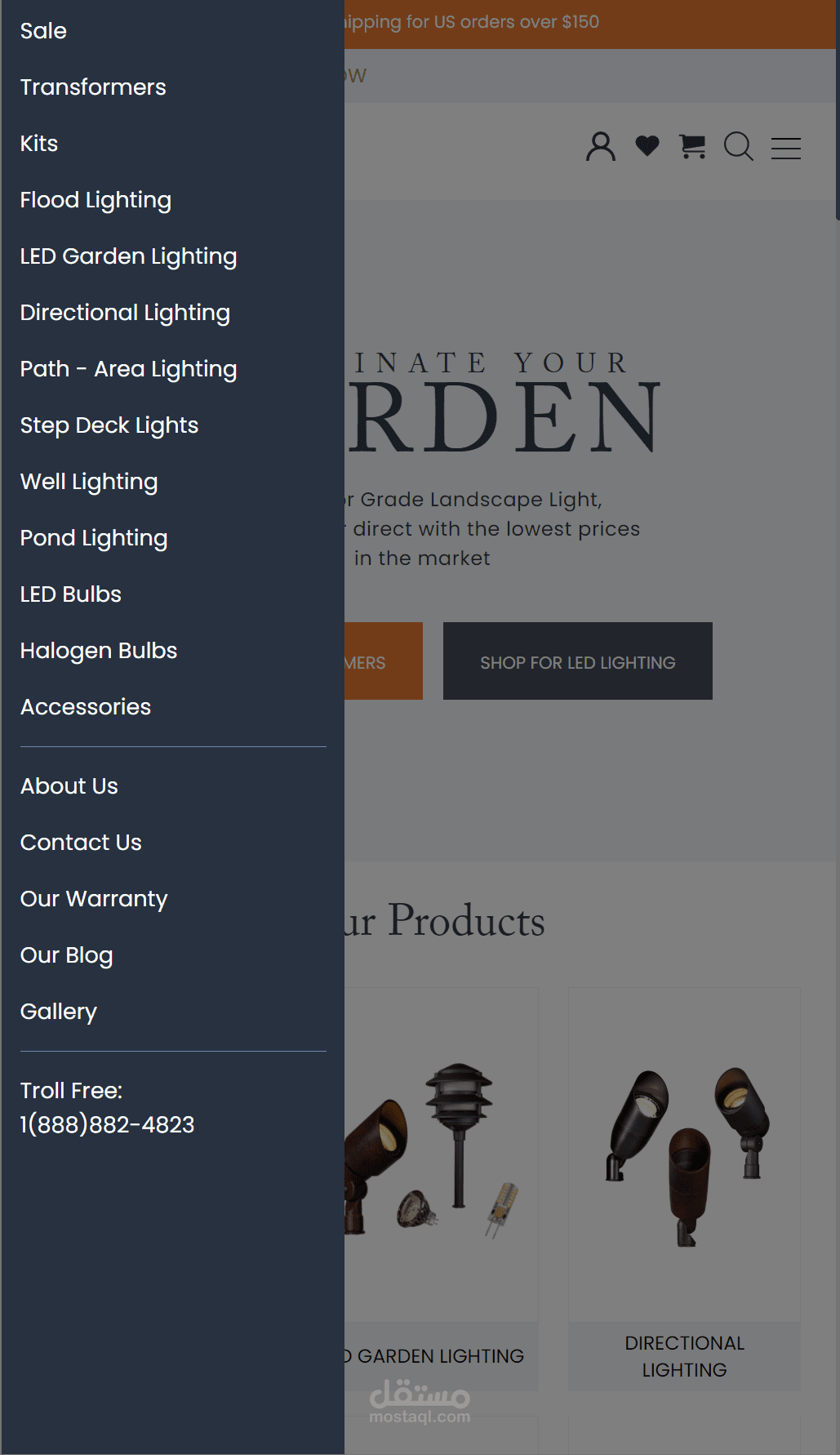 Best Pro Lighting E-commerce Website | مستقل