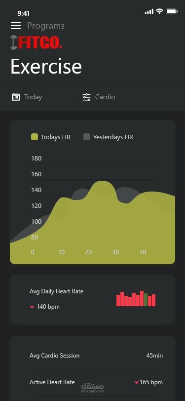 Fitgo fitness app | مستقل