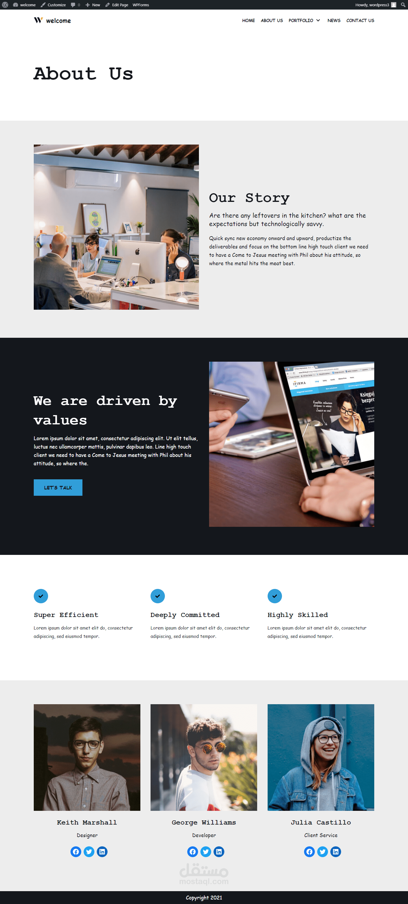 welcome - Wordpress Developers | مستقل