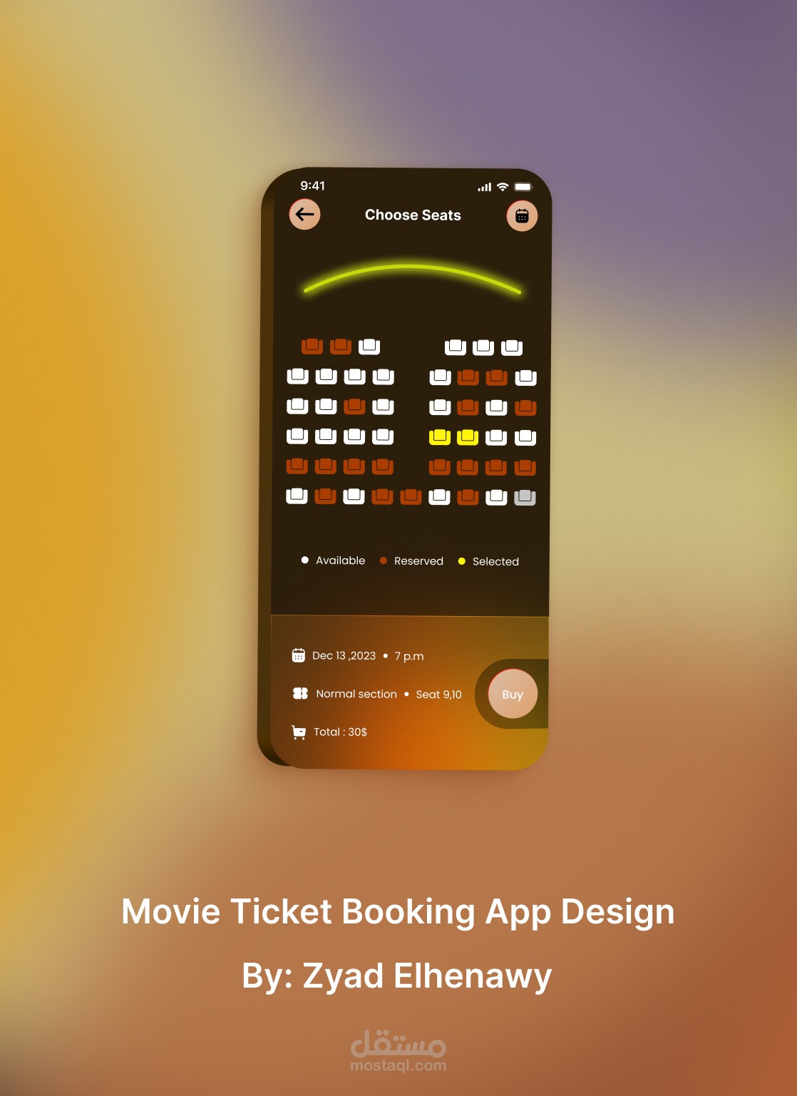 Movie Ticket Booking App Design | مستقل
