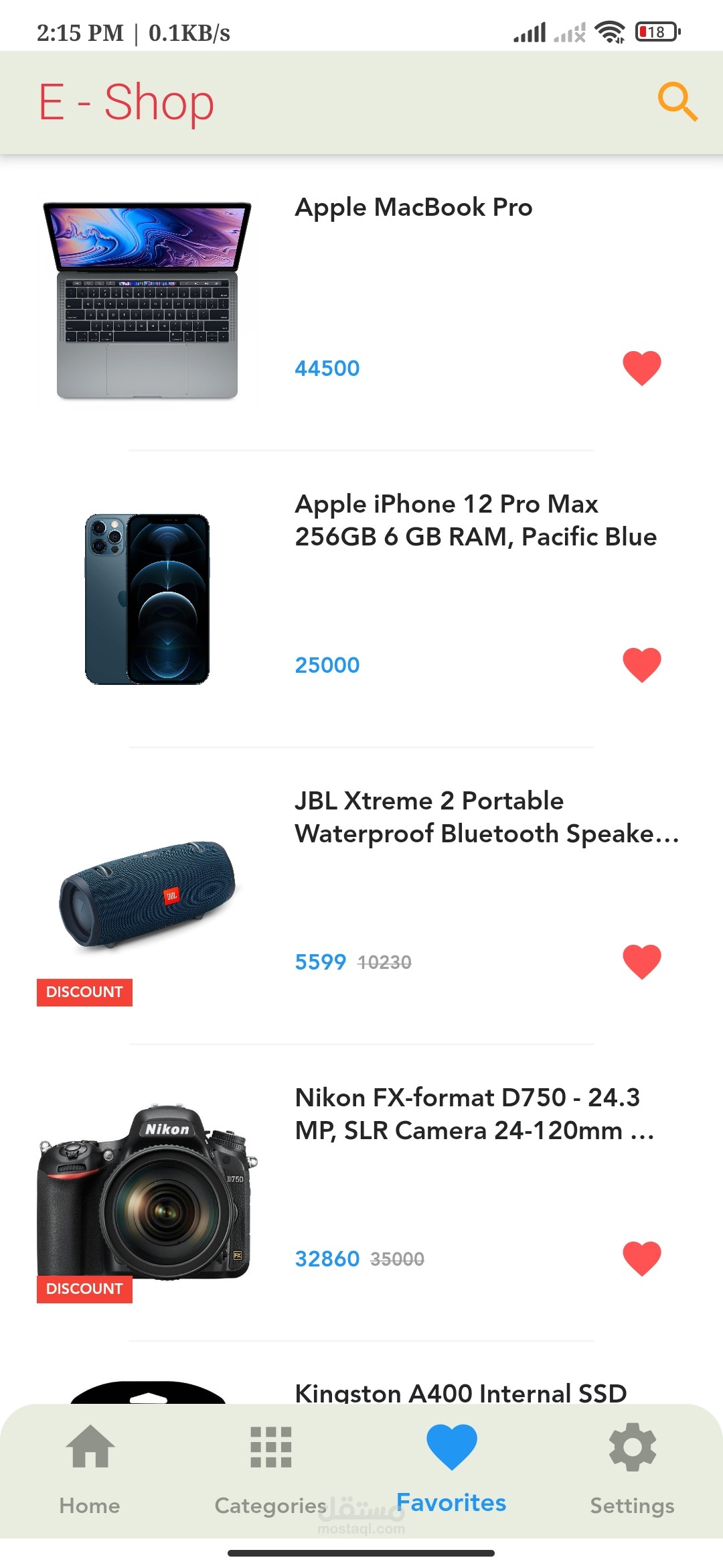 Shop app with Flutter By postman API | مستقل