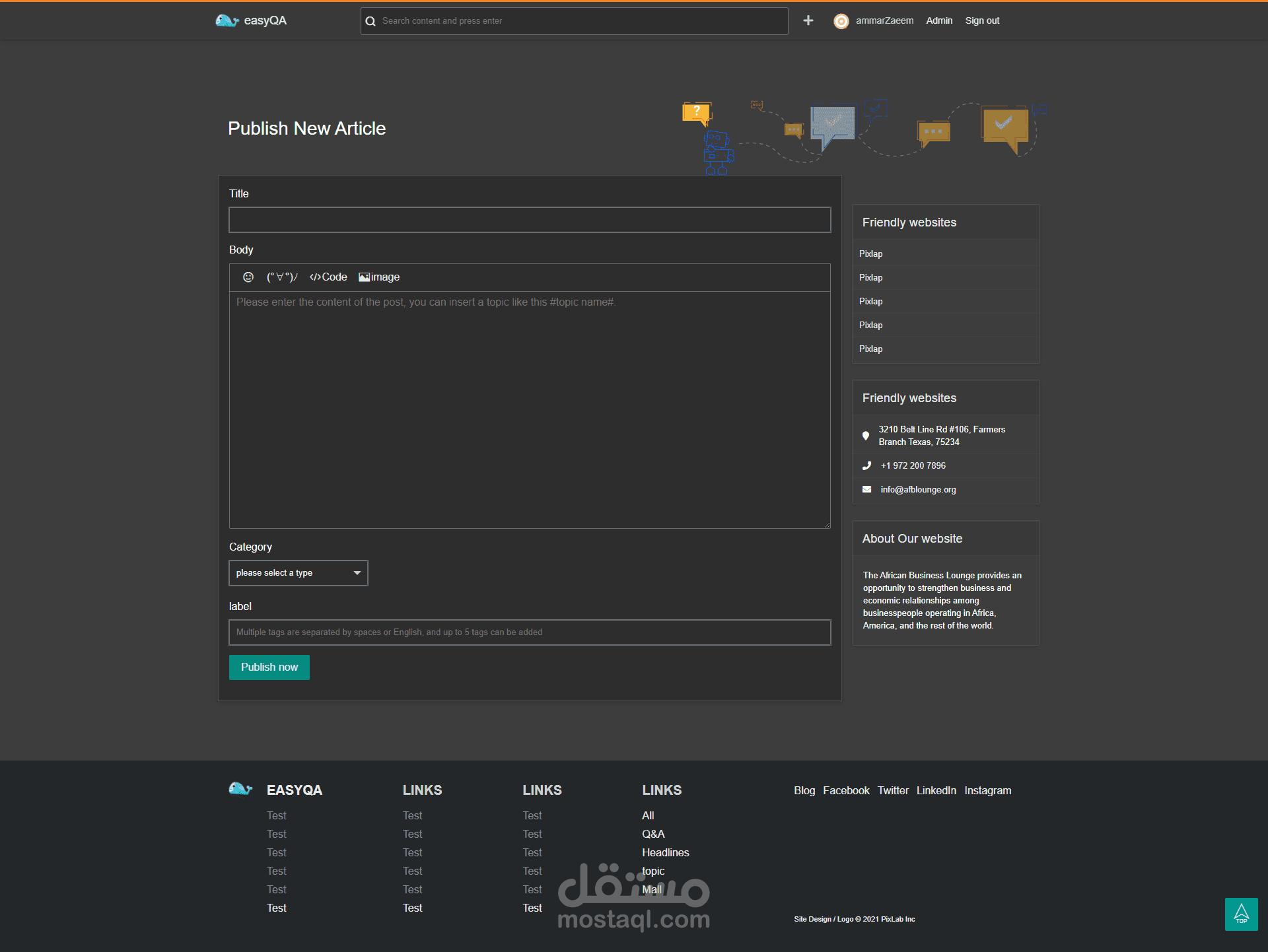 تصميم موقع مشابه ل StackOverFlow باستخدام Codeigniter | مستقل