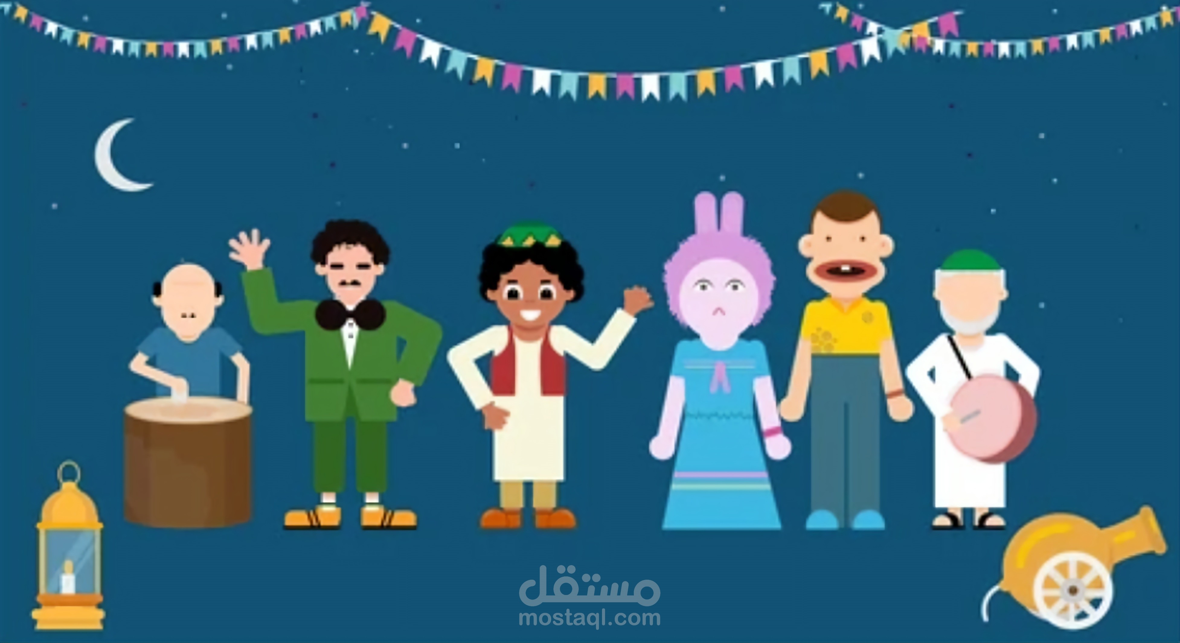 محاوله رسم شخصيات رمضان المشهوره كتسلية | مستقل