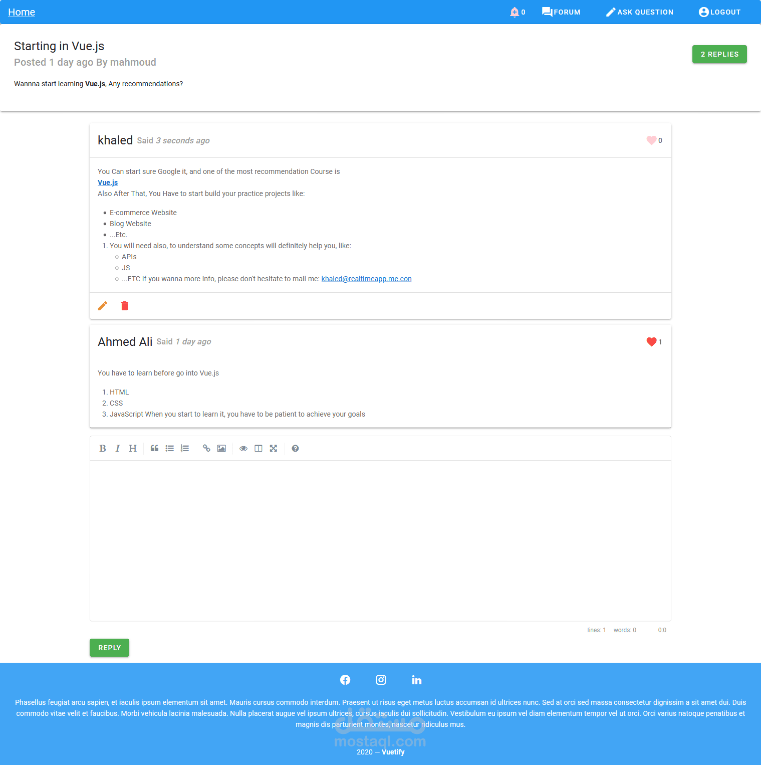 Single page Web Application | مستقل Single page Web Application | مستقل