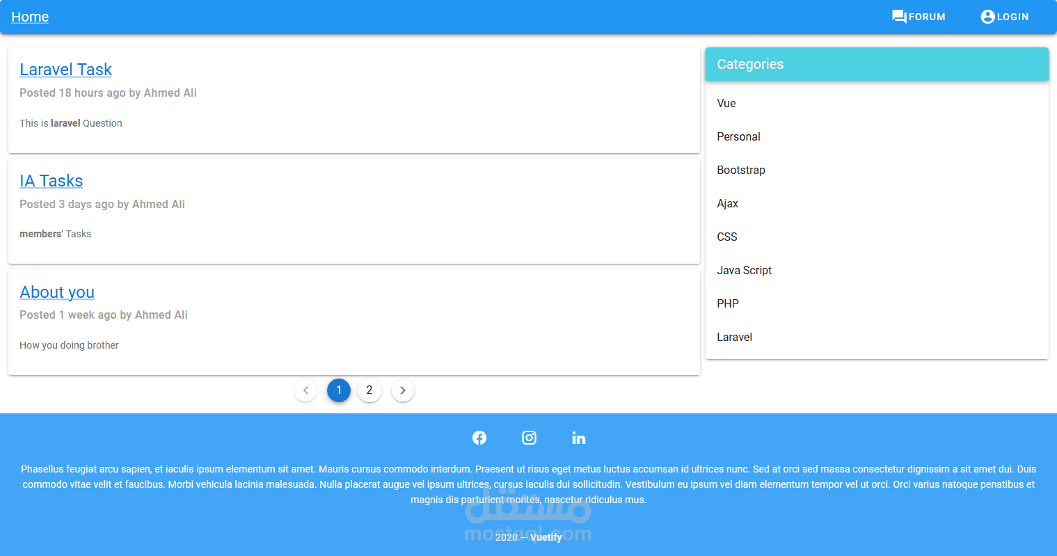 Single page Web Application | مستقل