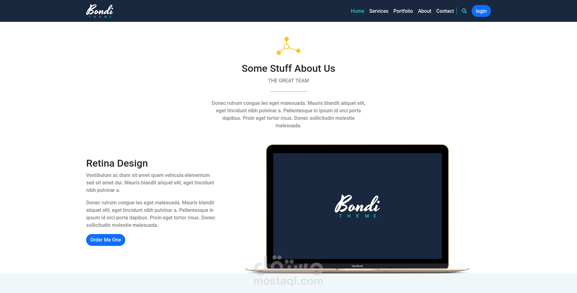 Bondi Bootstrap Project | مستقل
