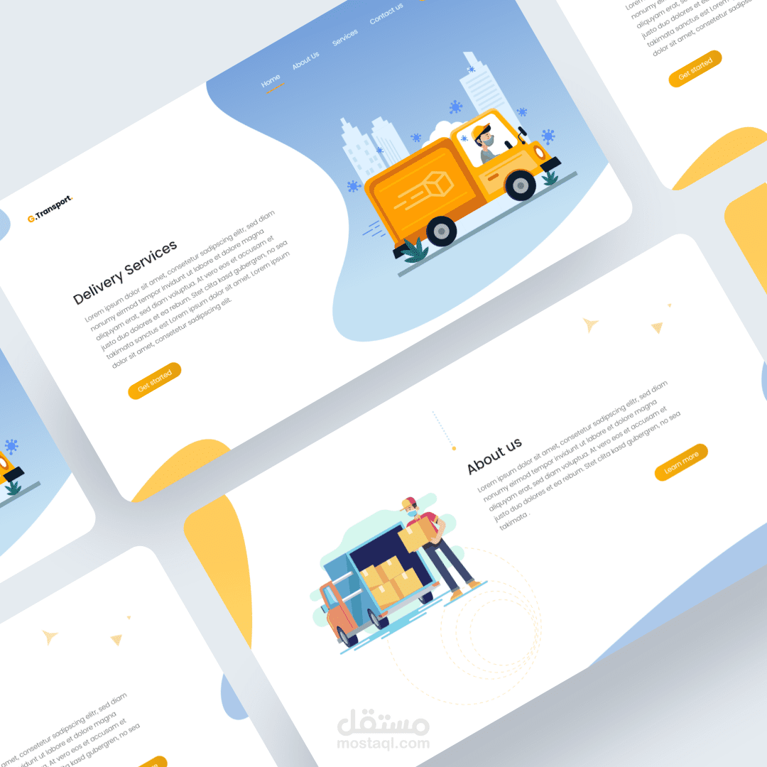 UI Design / Landing page of G.Transport | مستقل