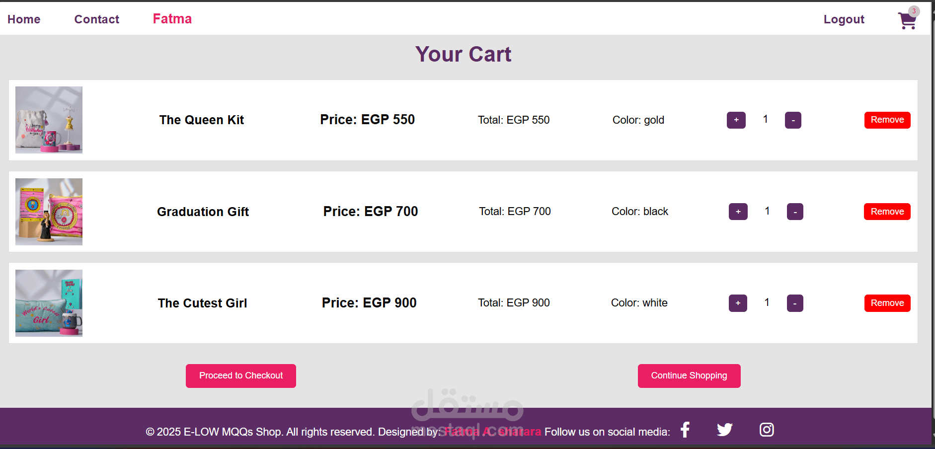 e-commarce website | مستقل