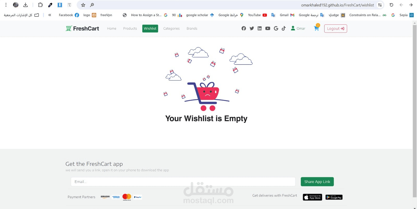 E-Commerce FreshCart | مستقل