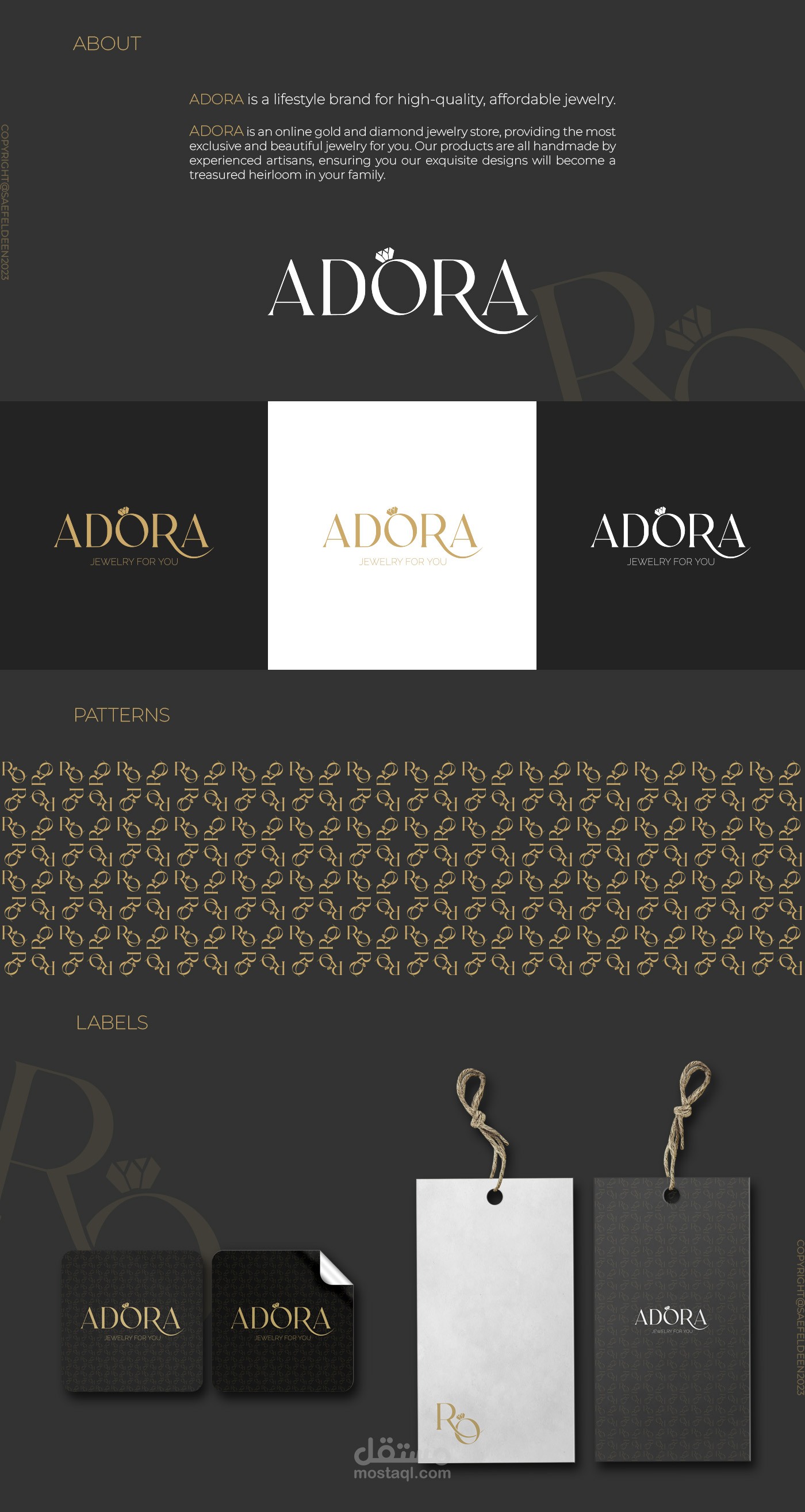 Adora jewelry store | Branding | مستقل