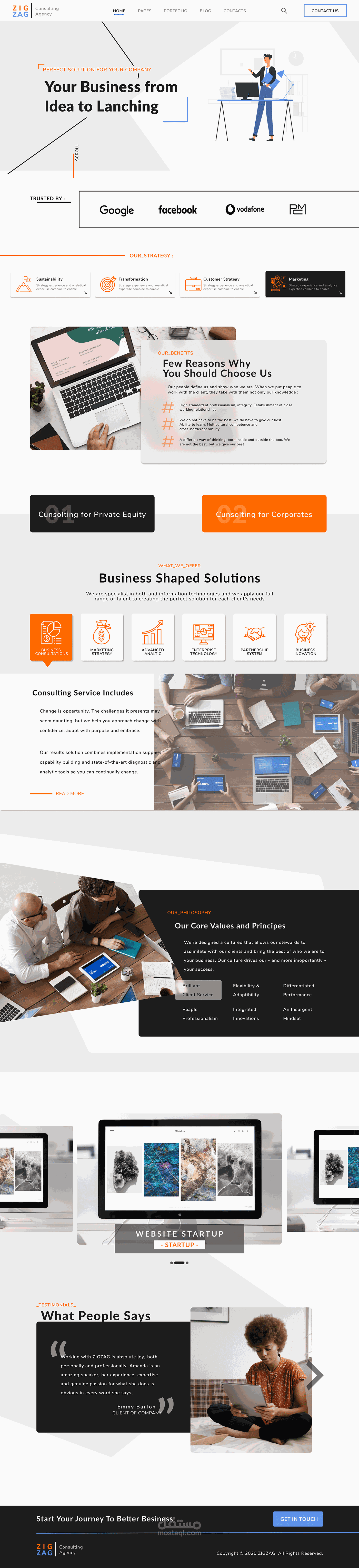 Zig Zag Consulting agency Website | مستقل