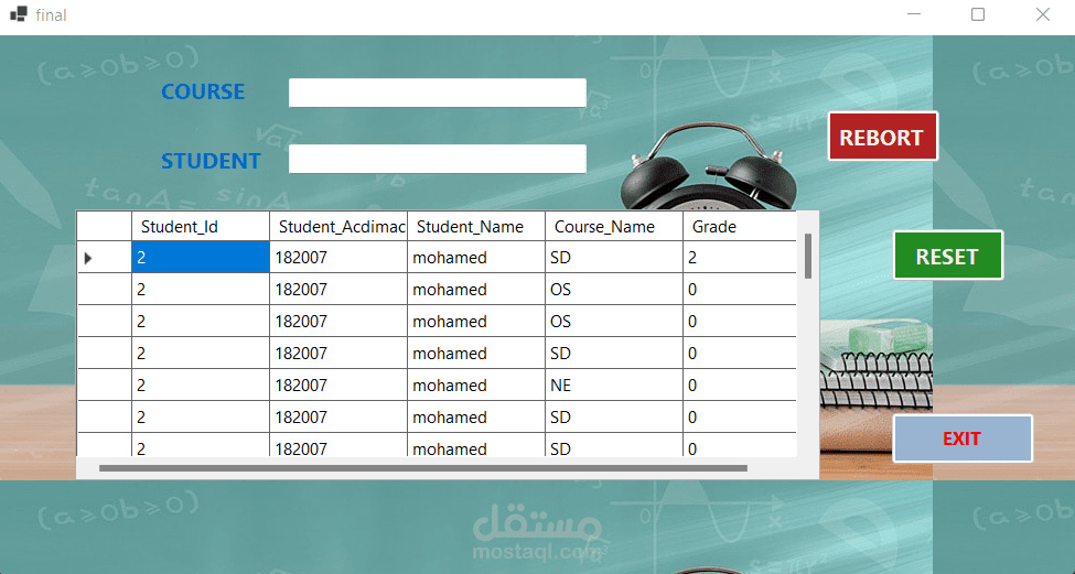 Exam system Windows Form | مستقل