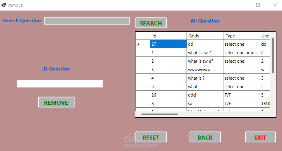 Exam system Windows Form | مستقل