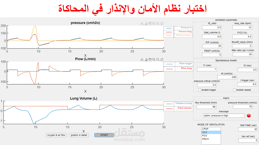 تصميم على solidworks و inventor ومحاكاة على matlab لمشروع جهاز تنفس ...