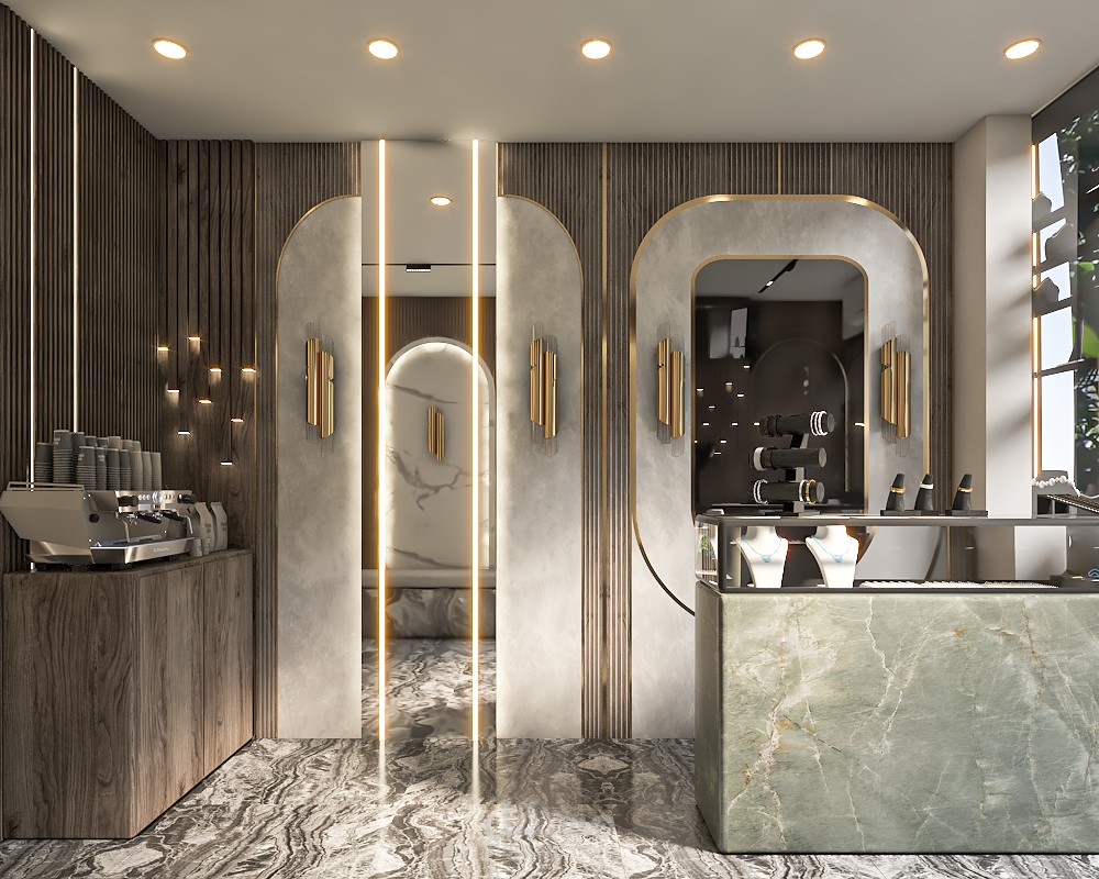 Gold Shop Interior Design | مستقل