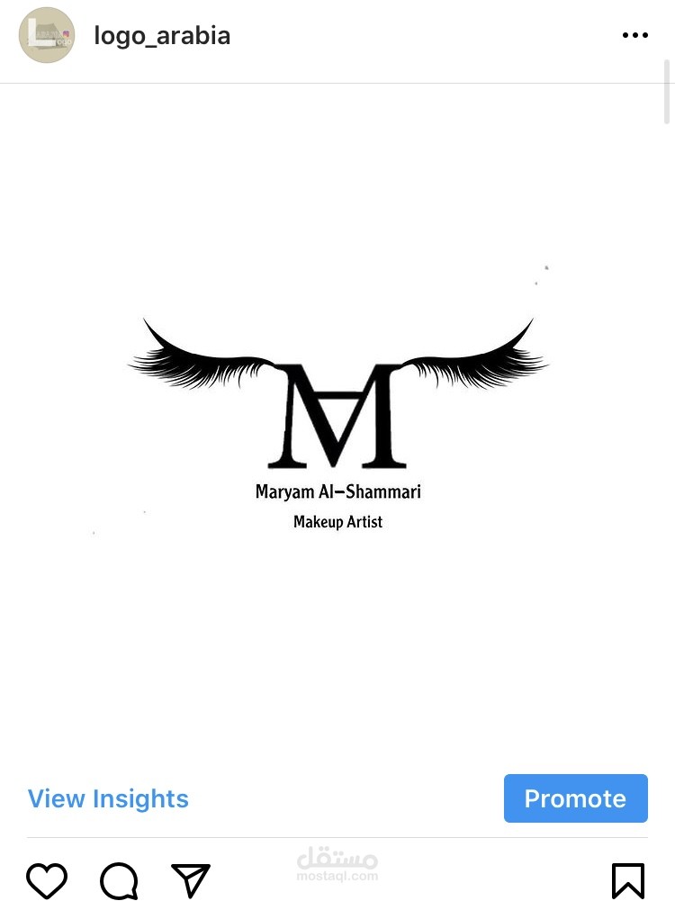 تصميم لوقو لميك اب ارتست | مستقل