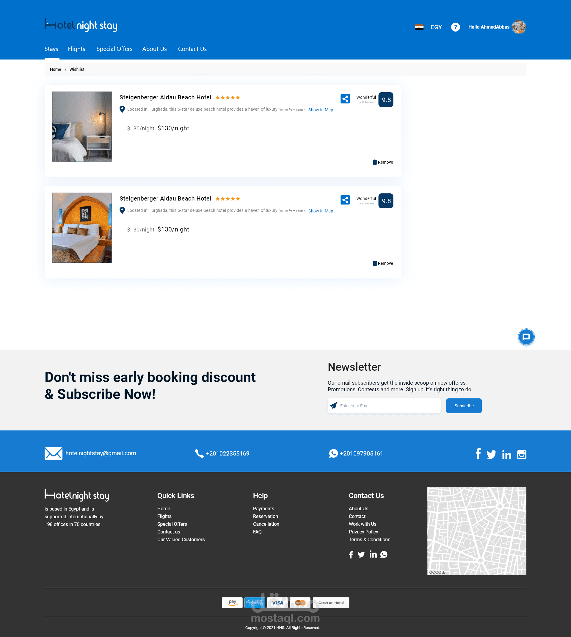 Hotel Night Stay UI UX | مستقل