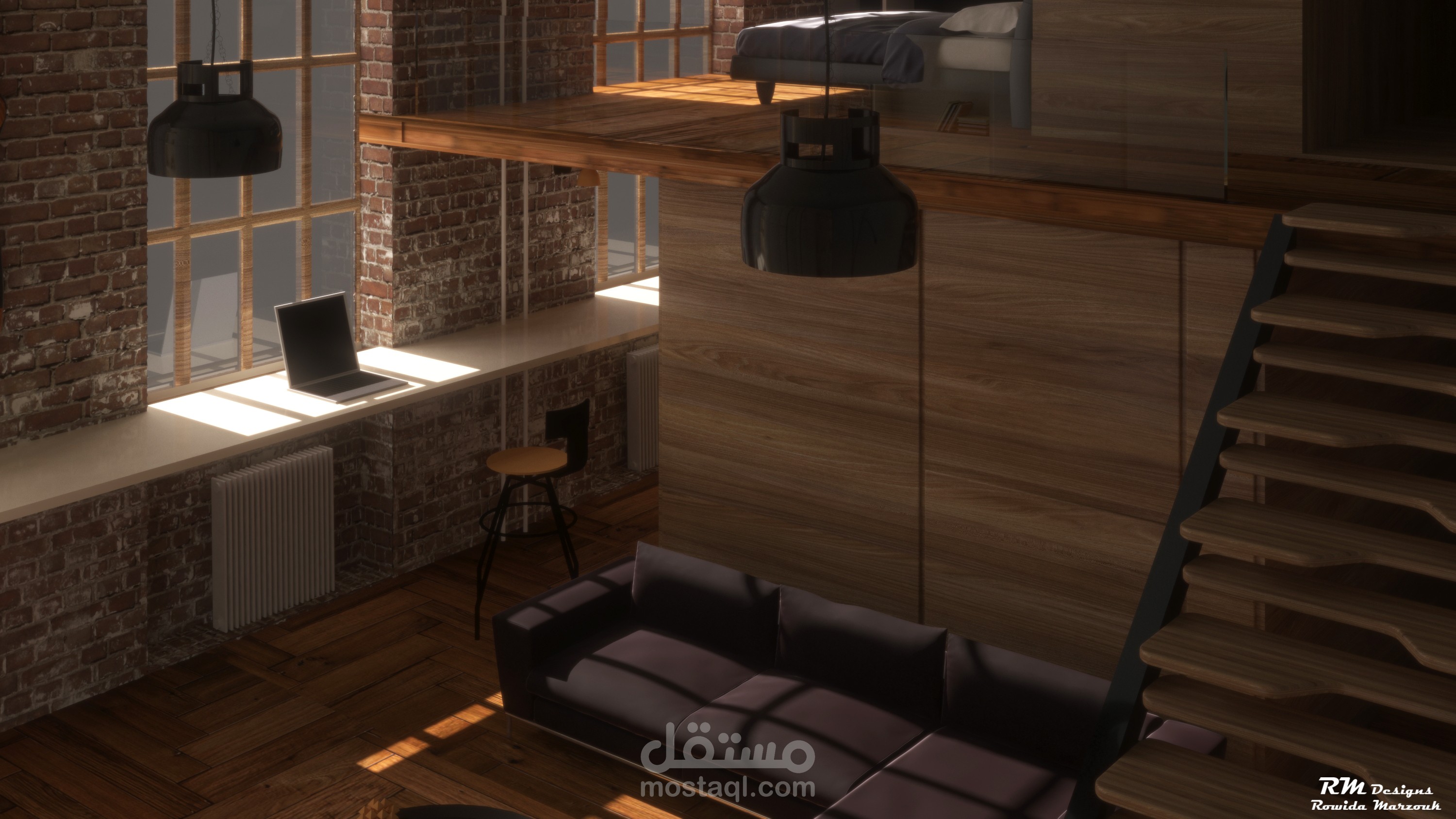 Simulation of a loft house design | مستقل