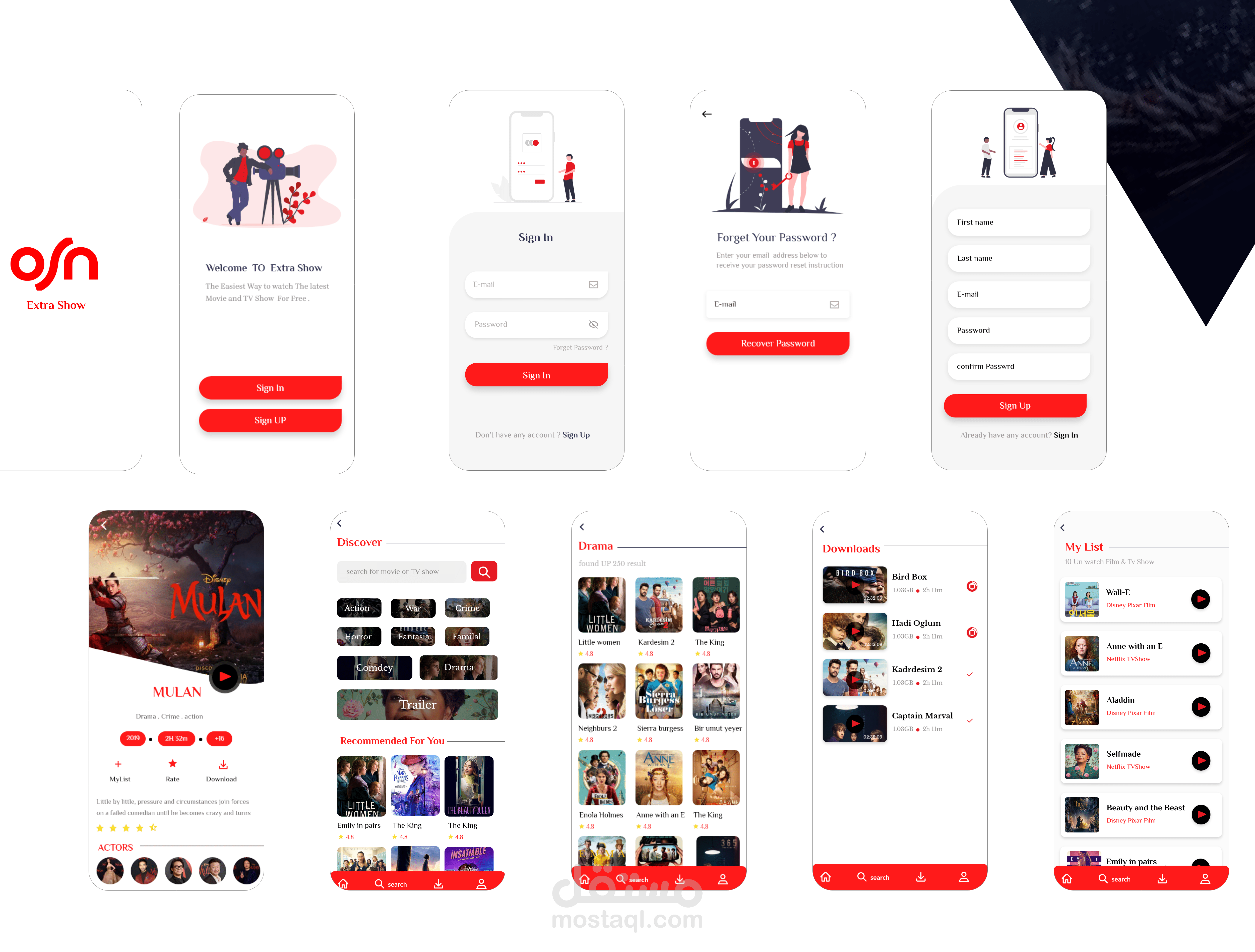 UI\UX Desgin for movie ios app | مستقل