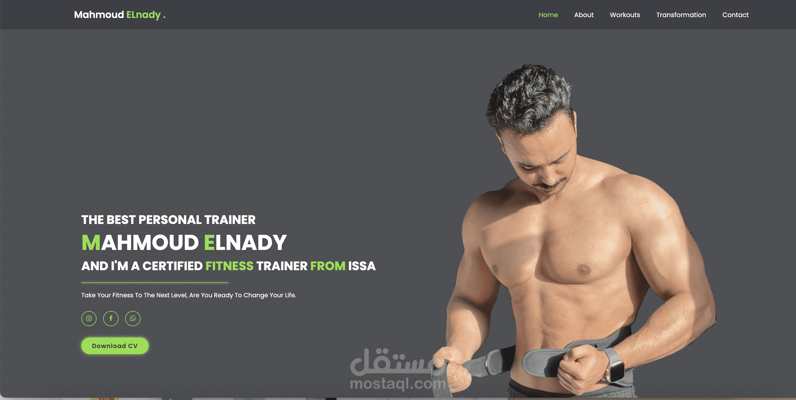 portfolio for personal coach | مستقل