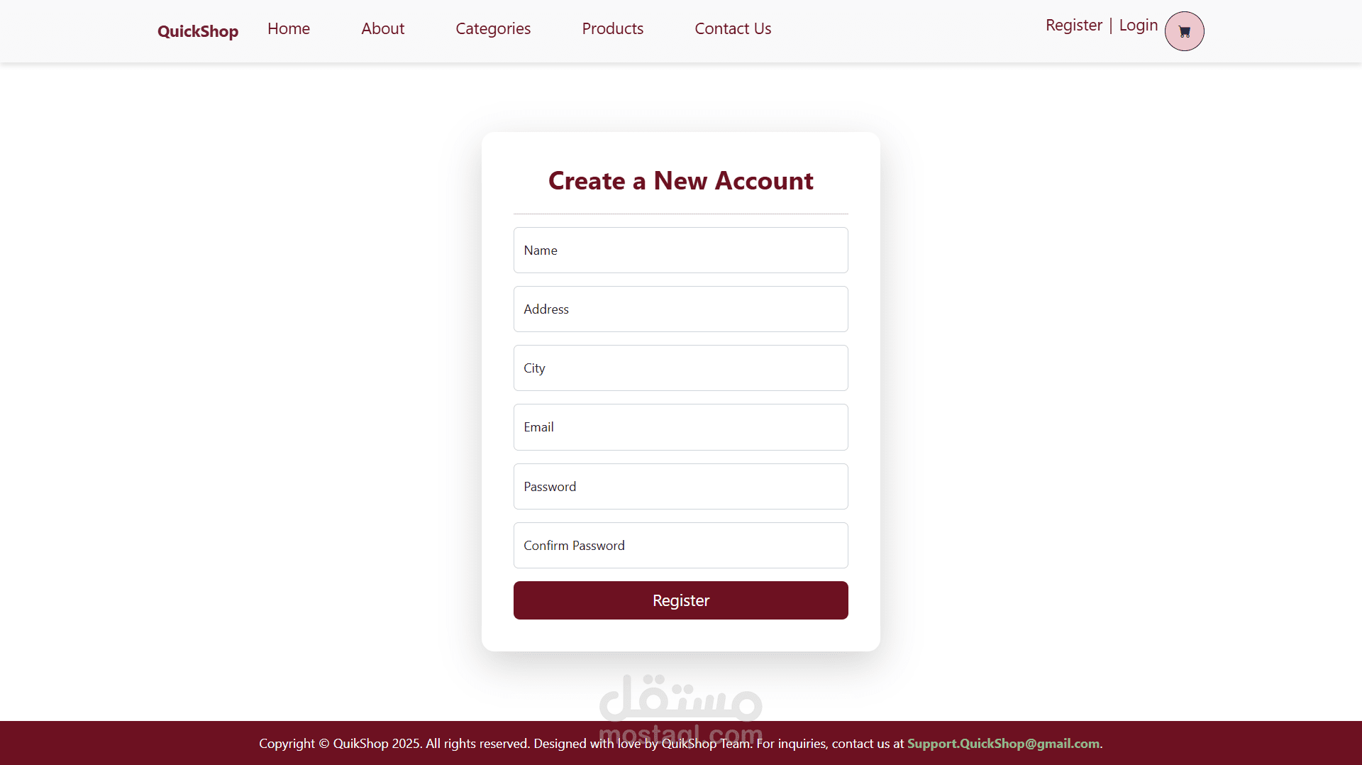 Quickshop E Commerce Asp Net Core Mvc مستقل
