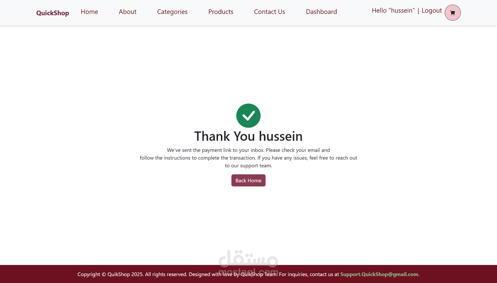 Quickshop E Commerce Asp Net Core Mvc مستقل