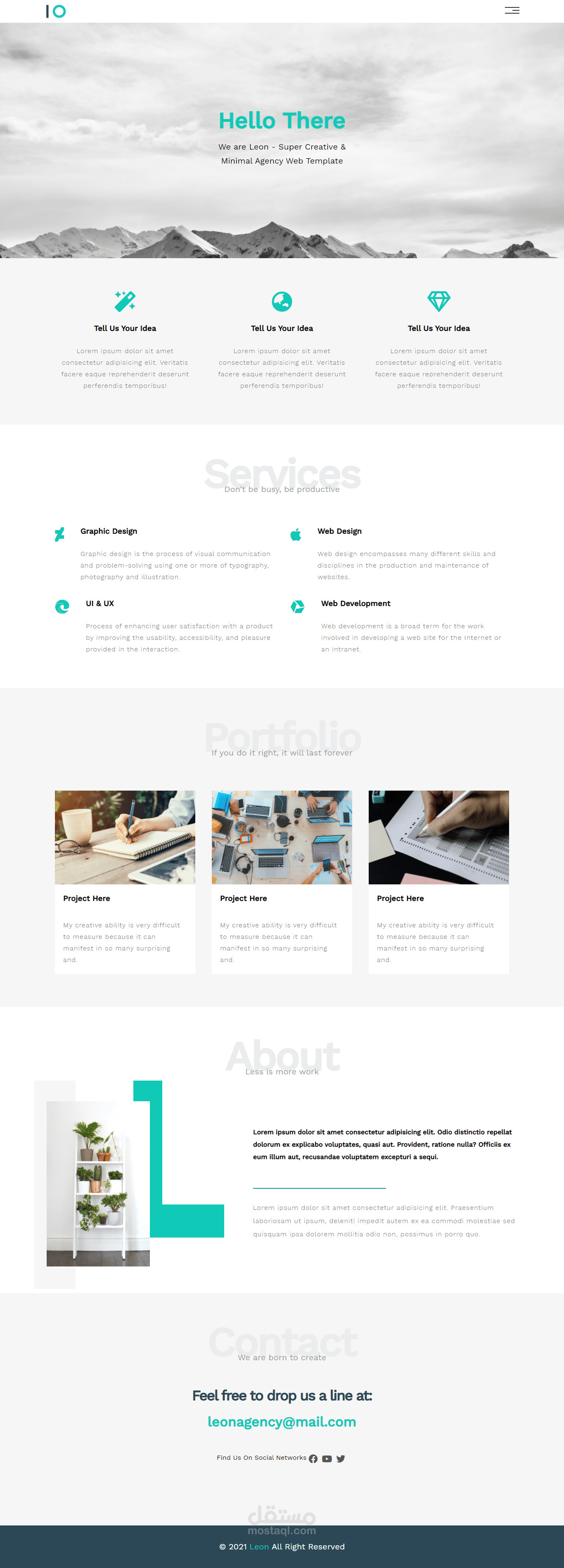 Responsive Template 1 With Html And Css مستقل