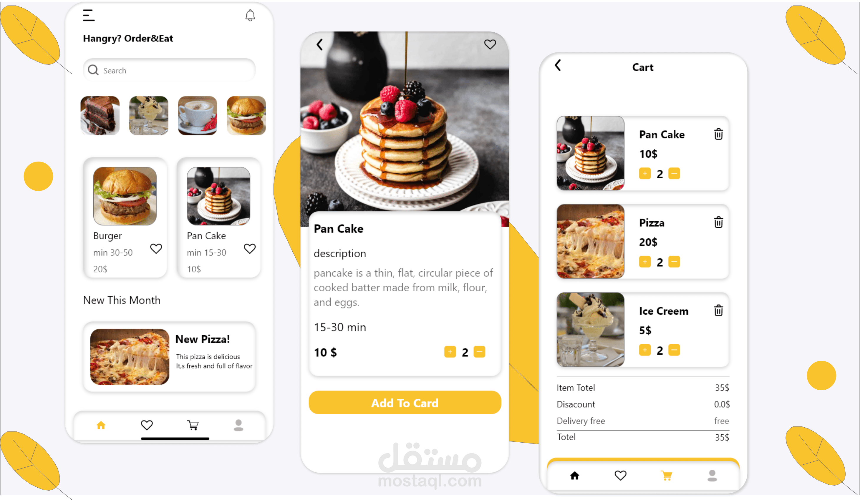 Android And Web Application Design For A Restaurant مستقل