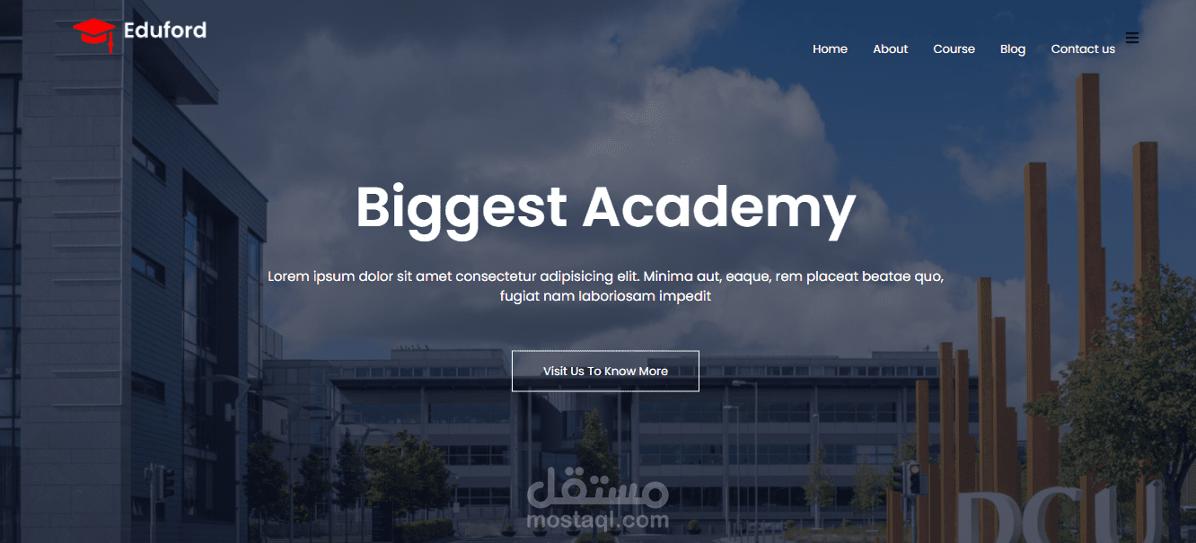 responsive Academy website | مستقل