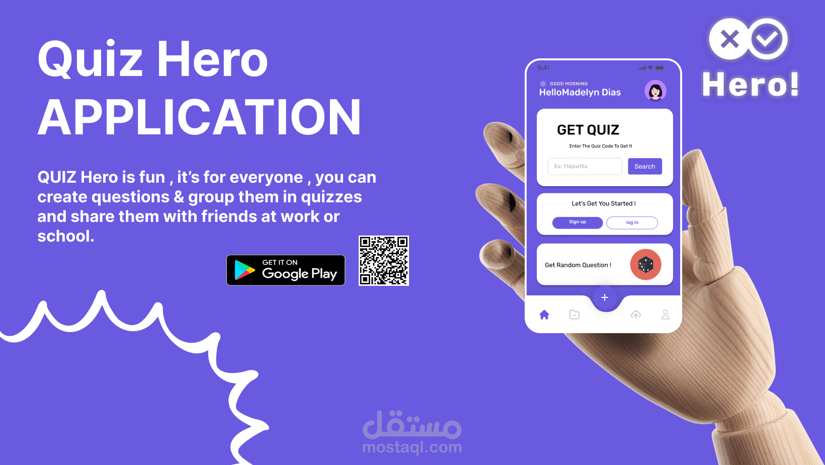 Quiz Hero - Android App | مستقل