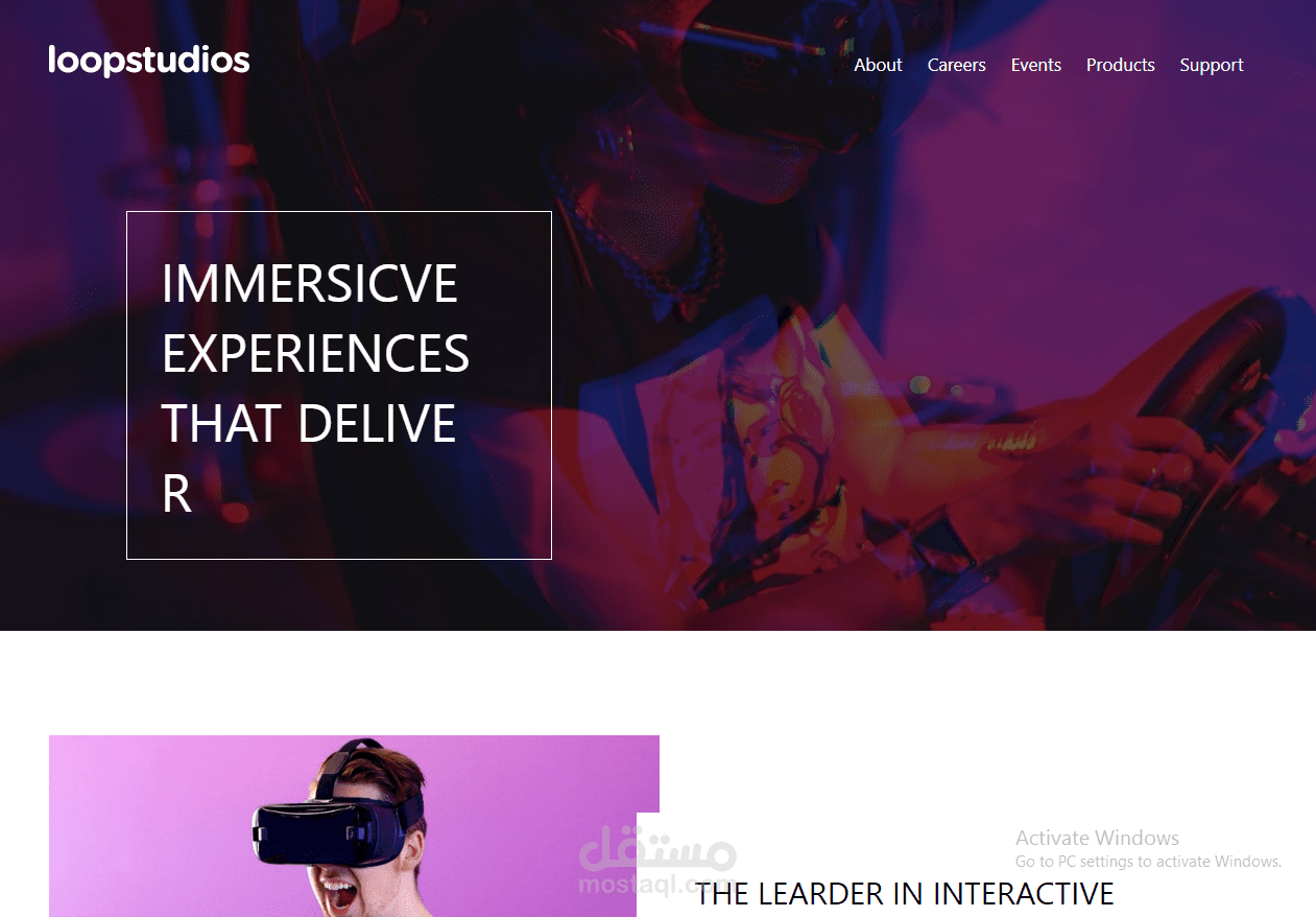 صفحة هبوط بأستخدام Html Css Javascript Scss مستقل 8714