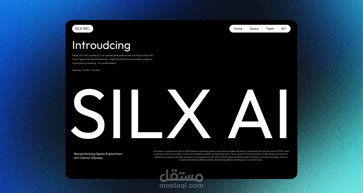 SILX AI Web design | مستقل