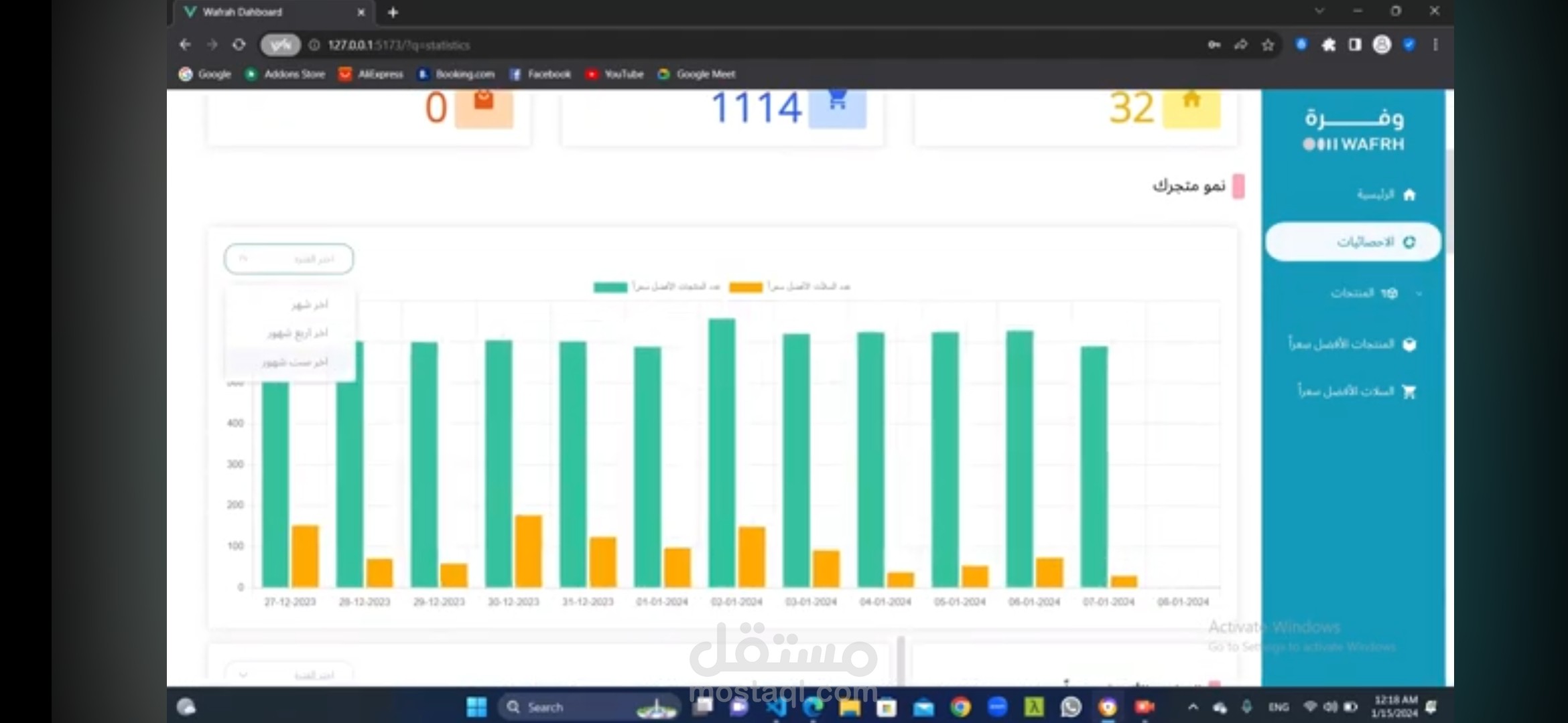 Dashboard مستقل